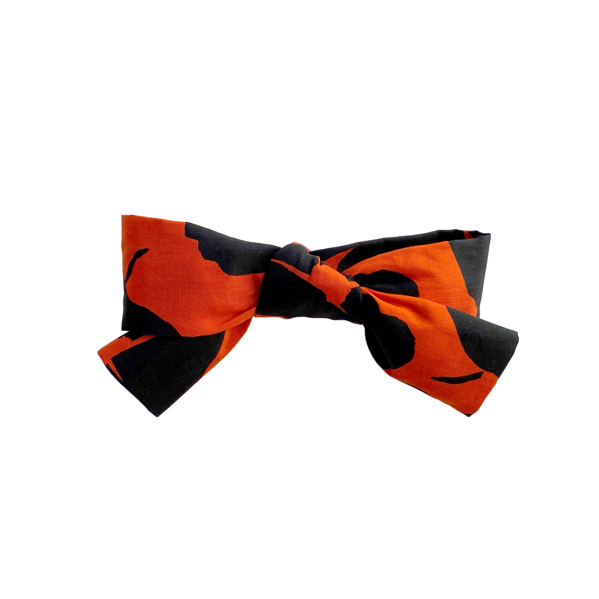 POPPY PRINT POPLIN HAIR BOW